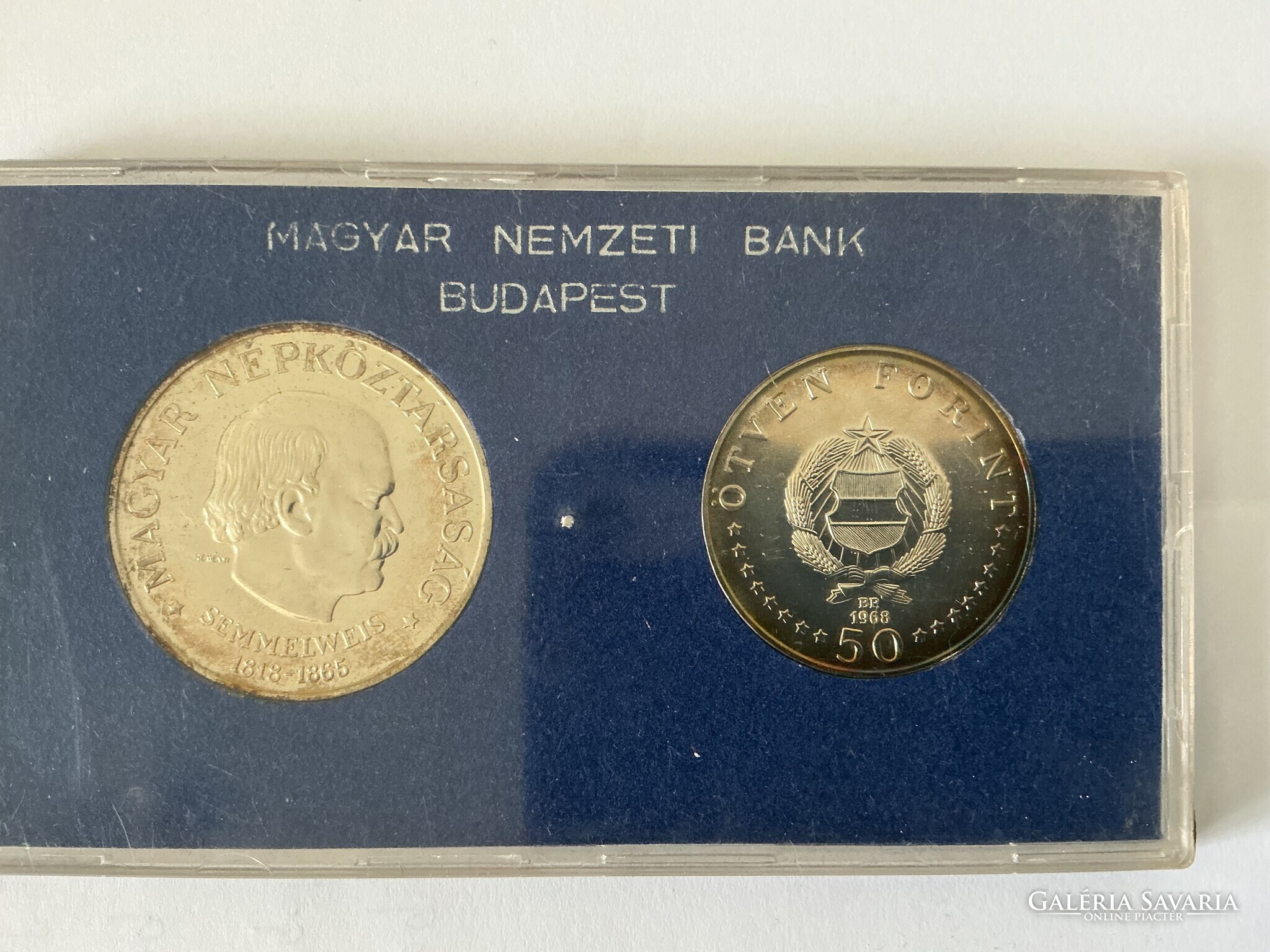 1968 Semmelweis 50 és 100 Ft forint ezüst emlékérme érem - Numizmatika ...