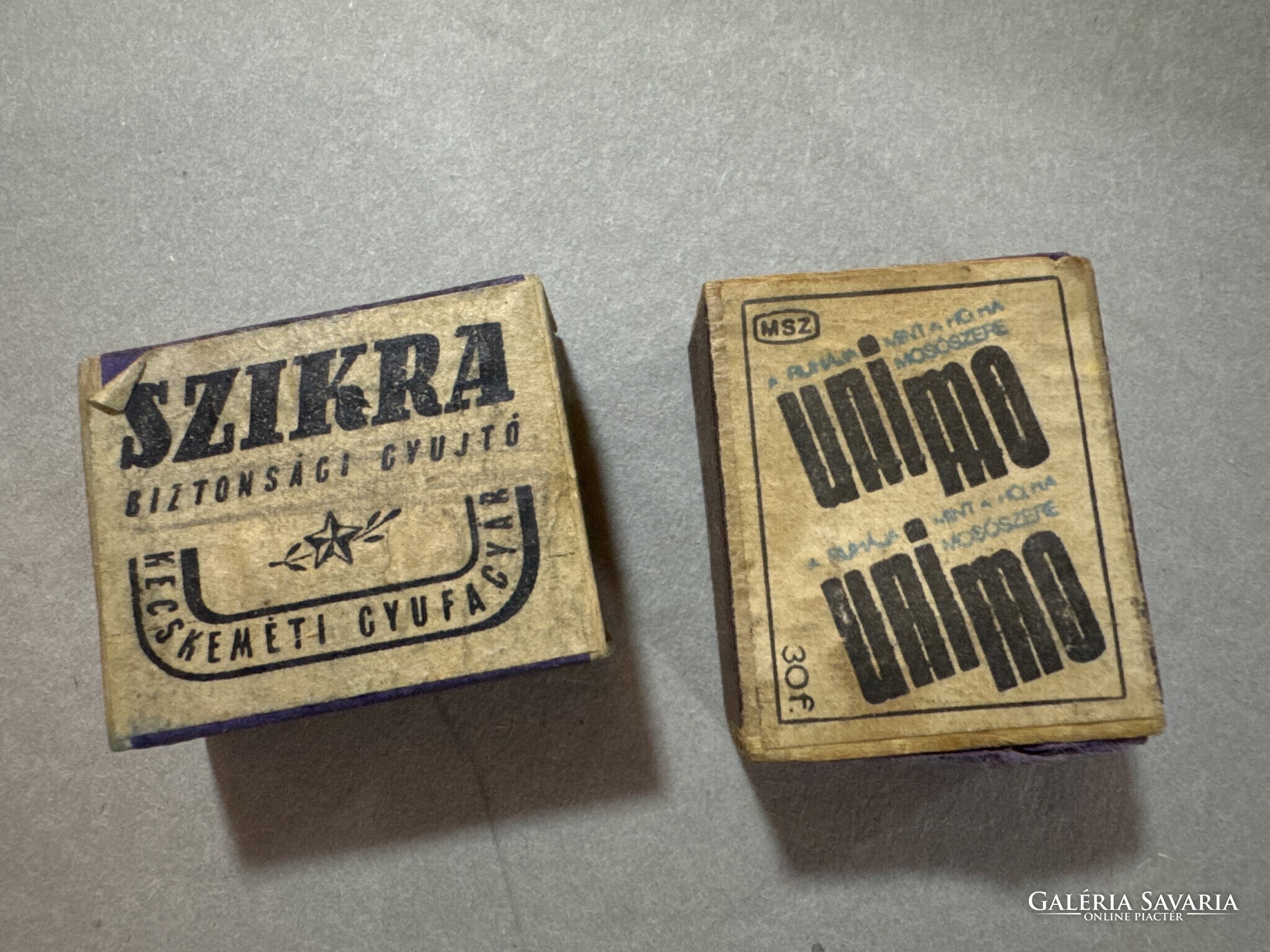 Szikra és Unimo régi gyufásdobozok - Gyűjtemény | Galéria Savaria ...