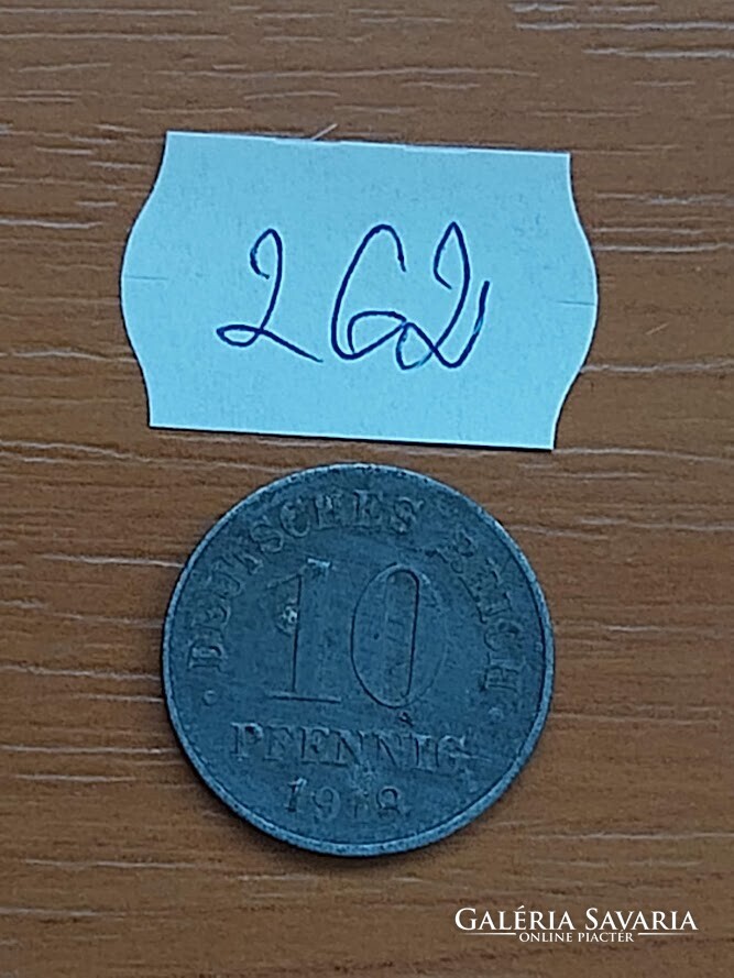 NÉMET BIRODALOM DEUTSCHES REICH 10 PFENNIG 1918 Cink, II. Vilmos 262 ...