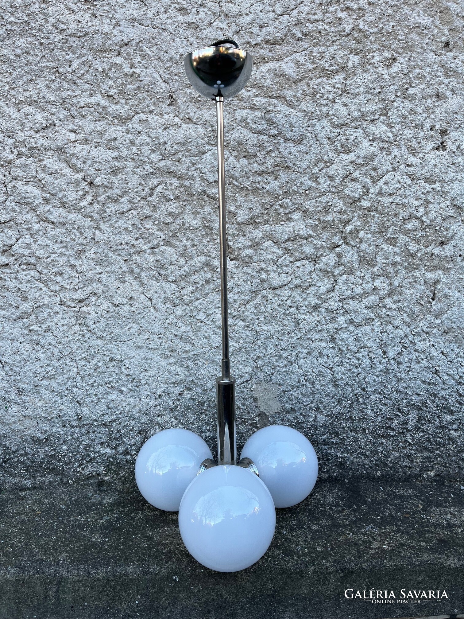 Ritka Bauhaus csillár 3 karos opál - vintage retro design art deco ...