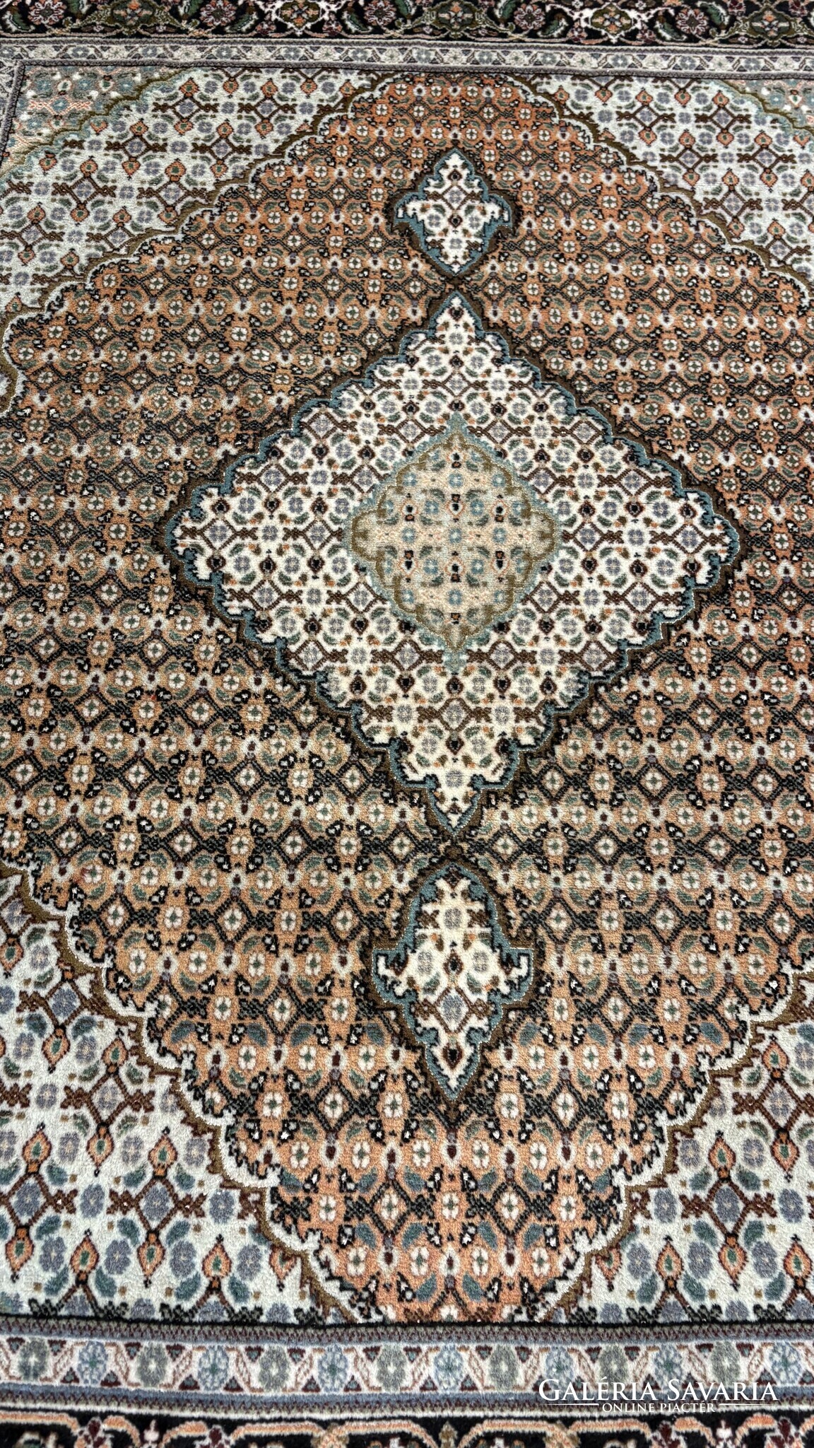 4233 ÁLOMSZÉP Iráni Mahi Tabríz Kézi Gyapjú Perzsa Szőnyeg 155X205CM ...