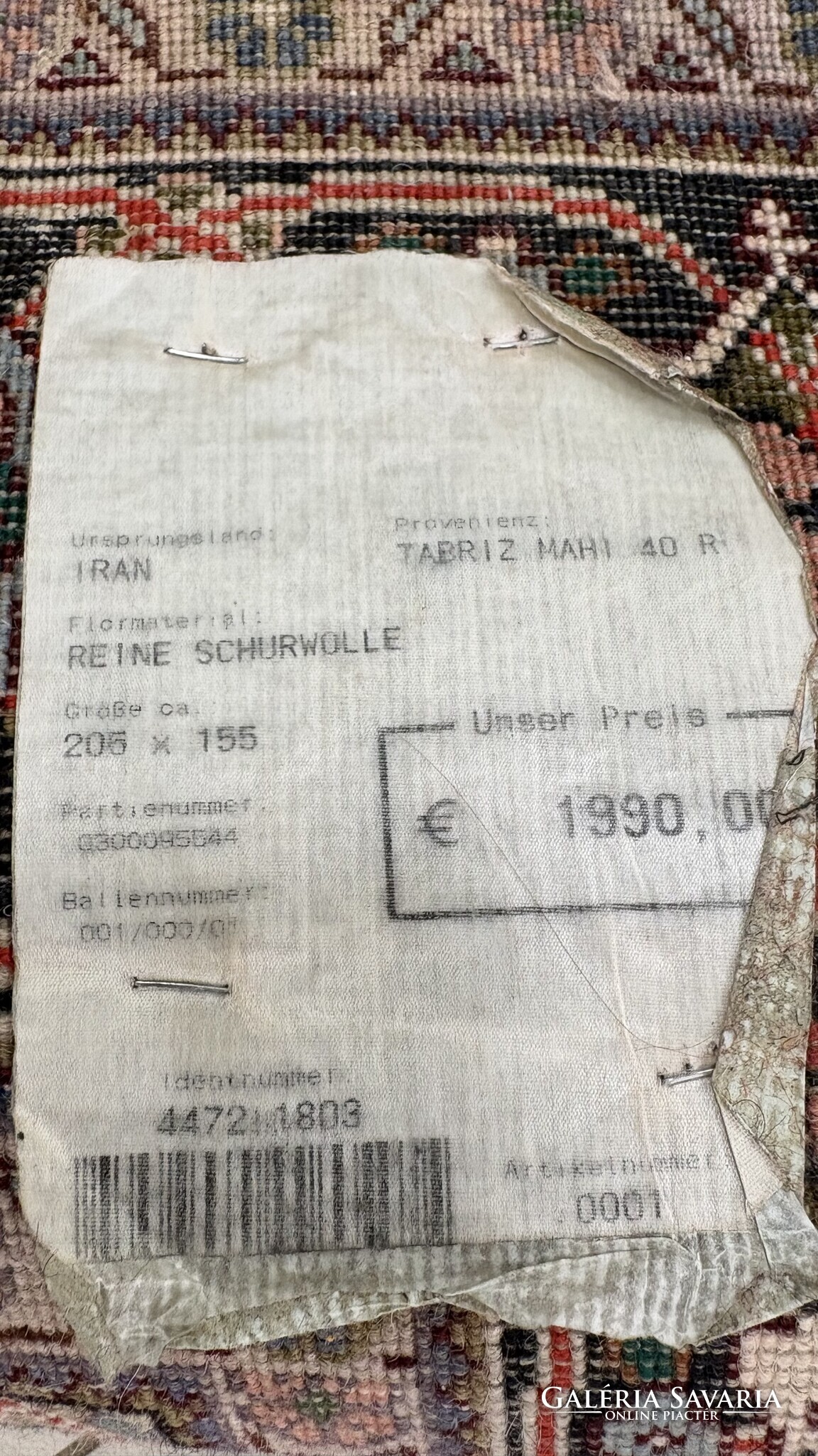 4233 ÁLOMSZÉP Iráni Mahi Tabríz Kézi Gyapjú Perzsa Szőnyeg 155X205CM ...