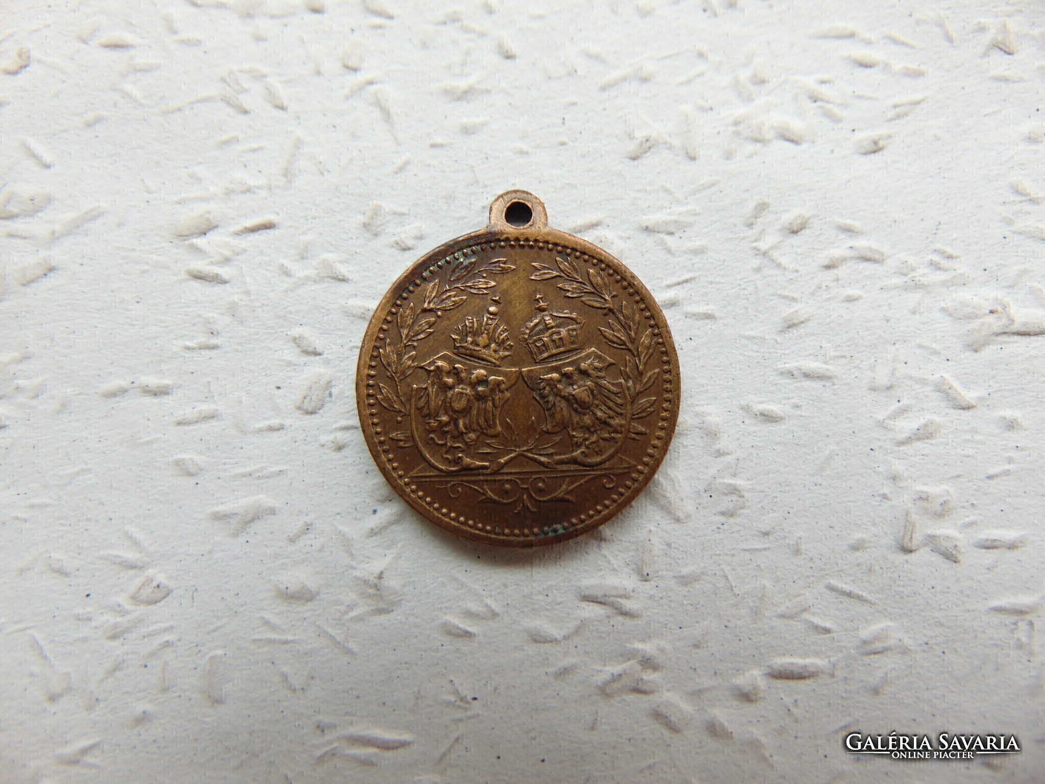 Ferenc József - II. Vilmos német császár emlékmedál 02 - Numizmatika ...