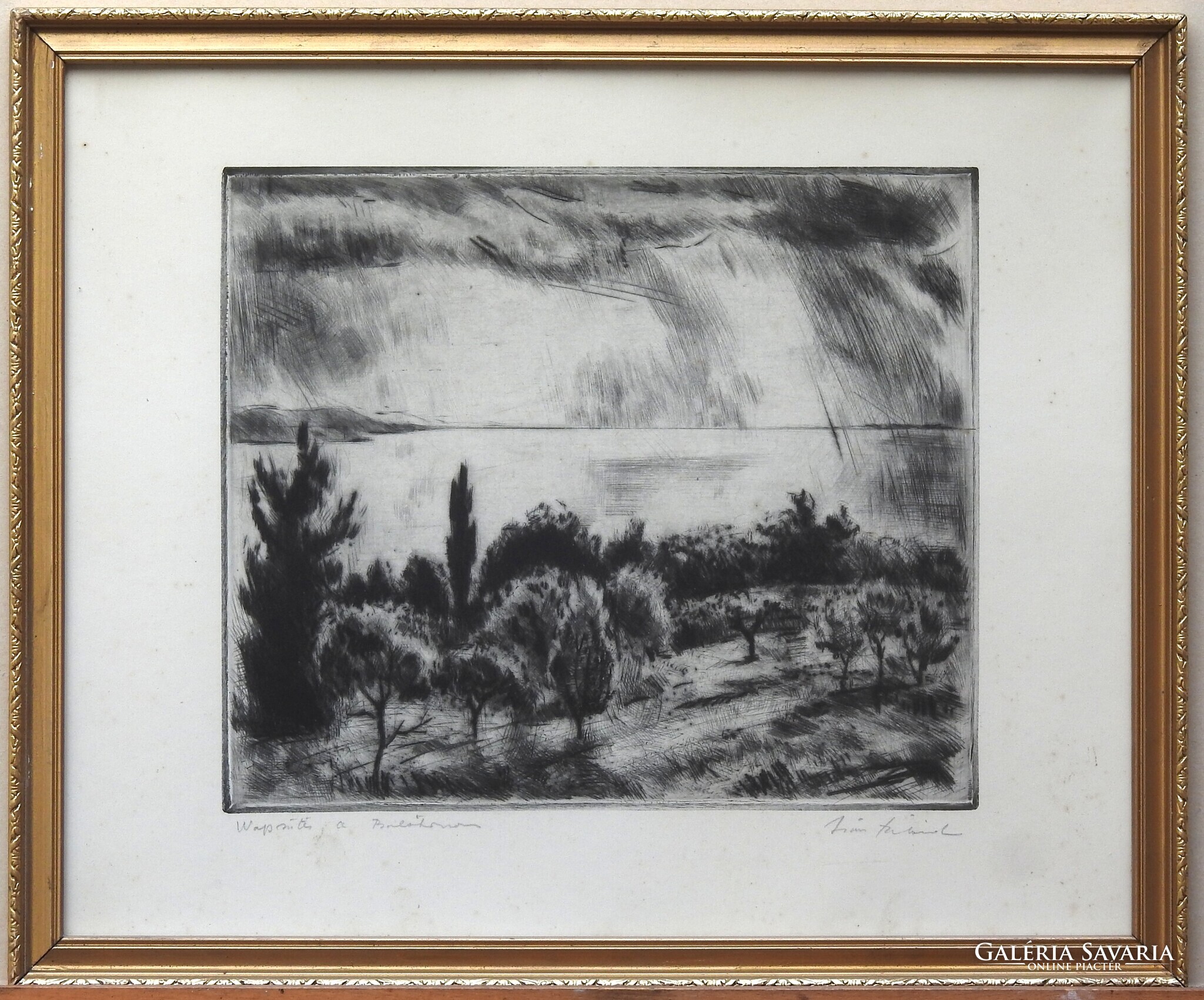 (N) Iván Szilárd (1912-1988) : Napsütés a Balatonon - Kép, grafika ...