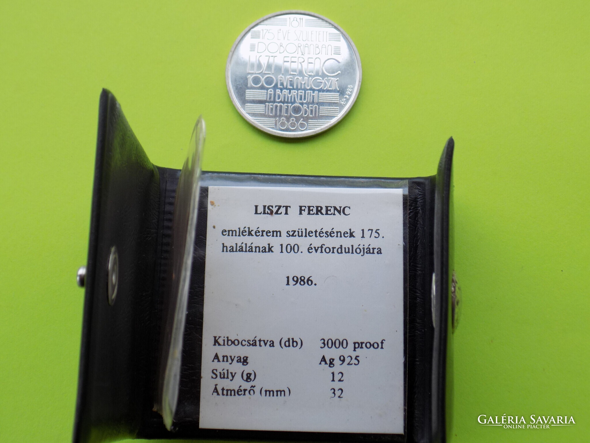 Ezüst Liszt Ferenc Emlék Érem! - Numizmatika, Pénz, Érme | Galéria ...