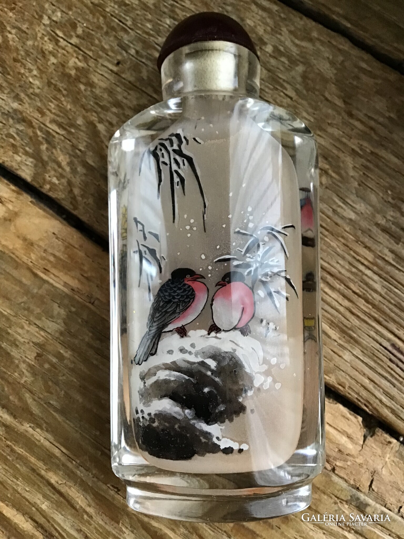 Régi kínai kézzel, belülről festett parfümös üveg dobozában - Üveg ...