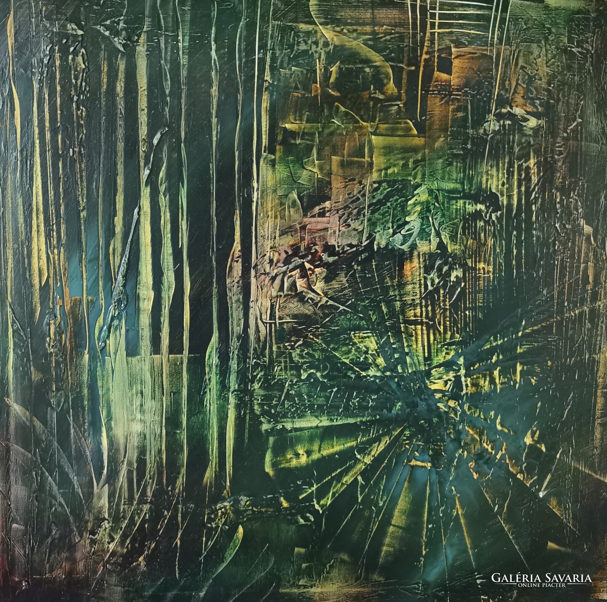 Baján Ildikó festmény 50 x 50 cm. Tér és idő. - Festmény | Galéria ...