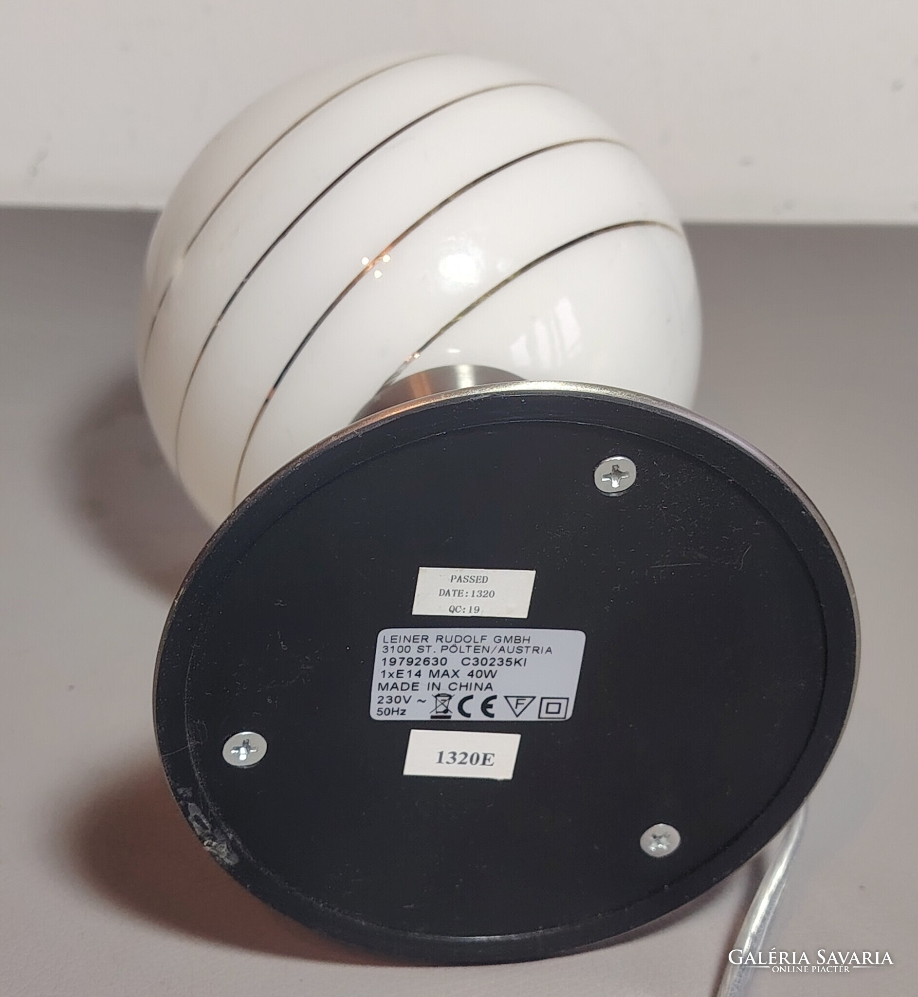 Art-Deco Leiner Rudolf Ausztria gömb asztali lámpa1980 ALKUDHATÓ ...