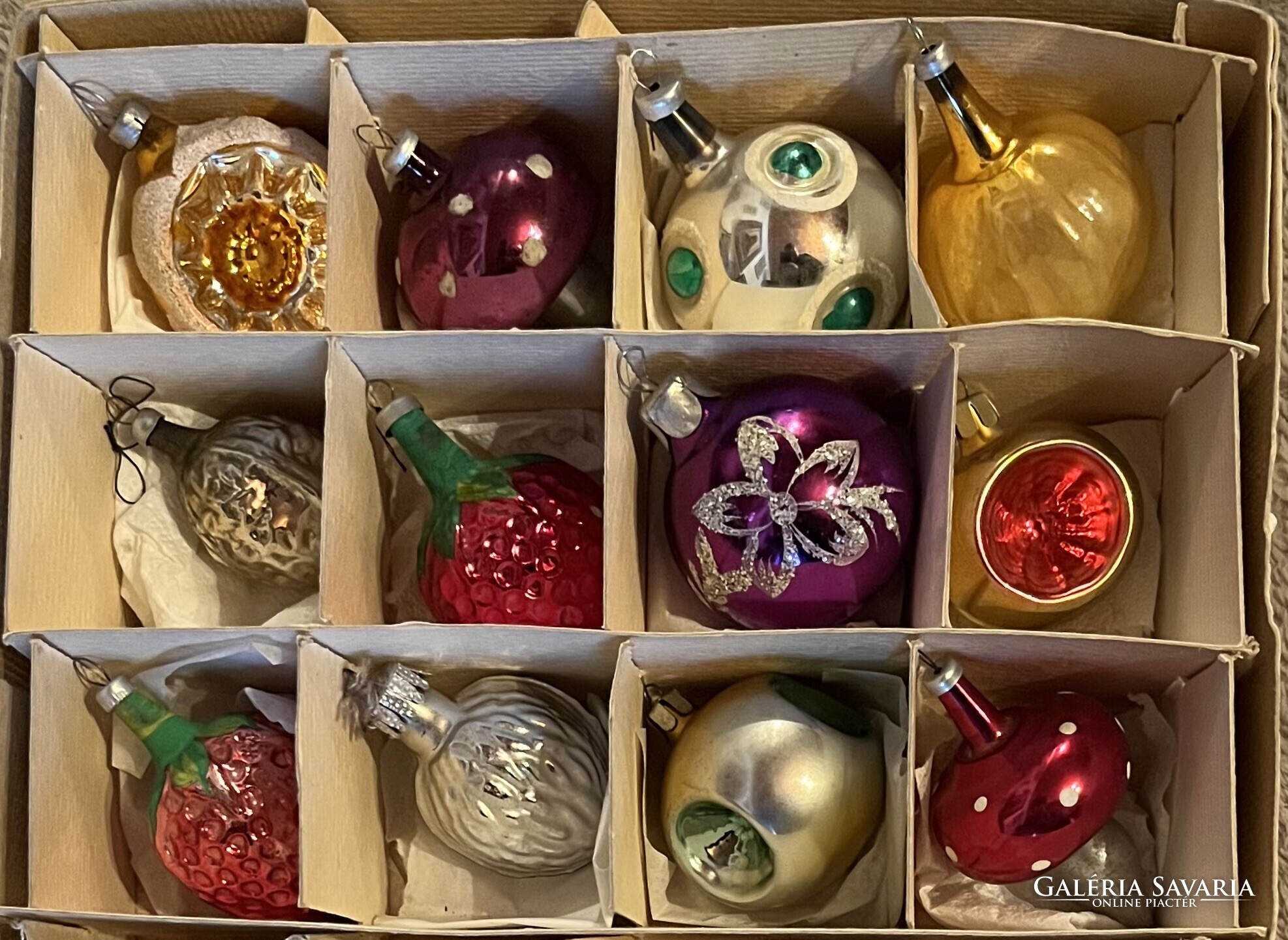 Régi, retro ,üveg Karácsonyfadísz díszek - Otthon, háztartás kellékei ...