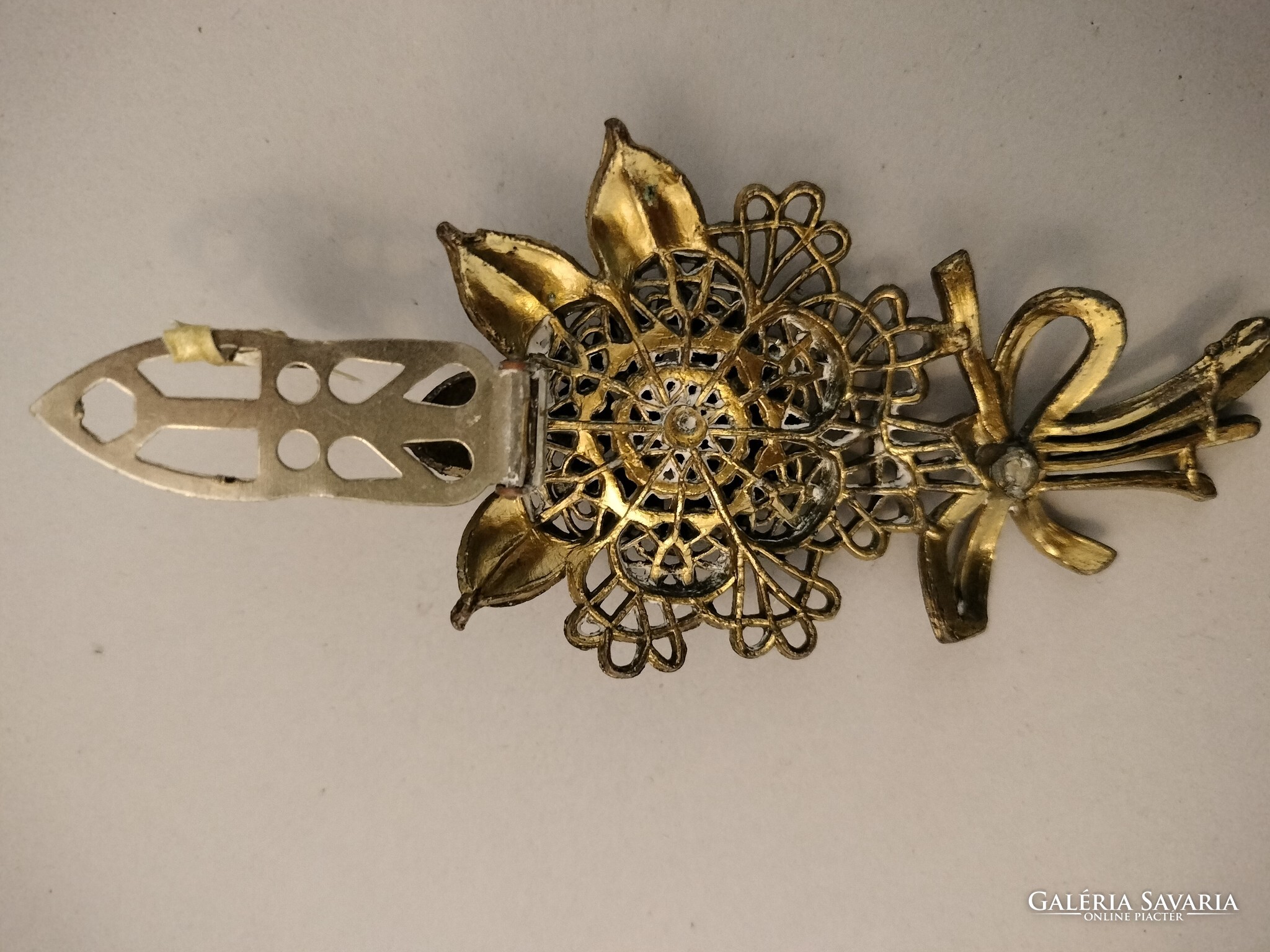 Antik Divatékszer "Flóra", különleges réz, klip kialakítással - Ékszer ...