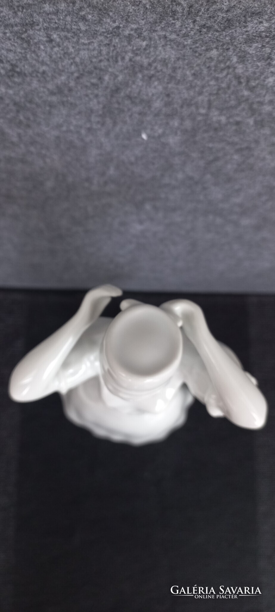 Hollóházi nagy méretű porcelán lány figura népviseletben, magassága 31 ...