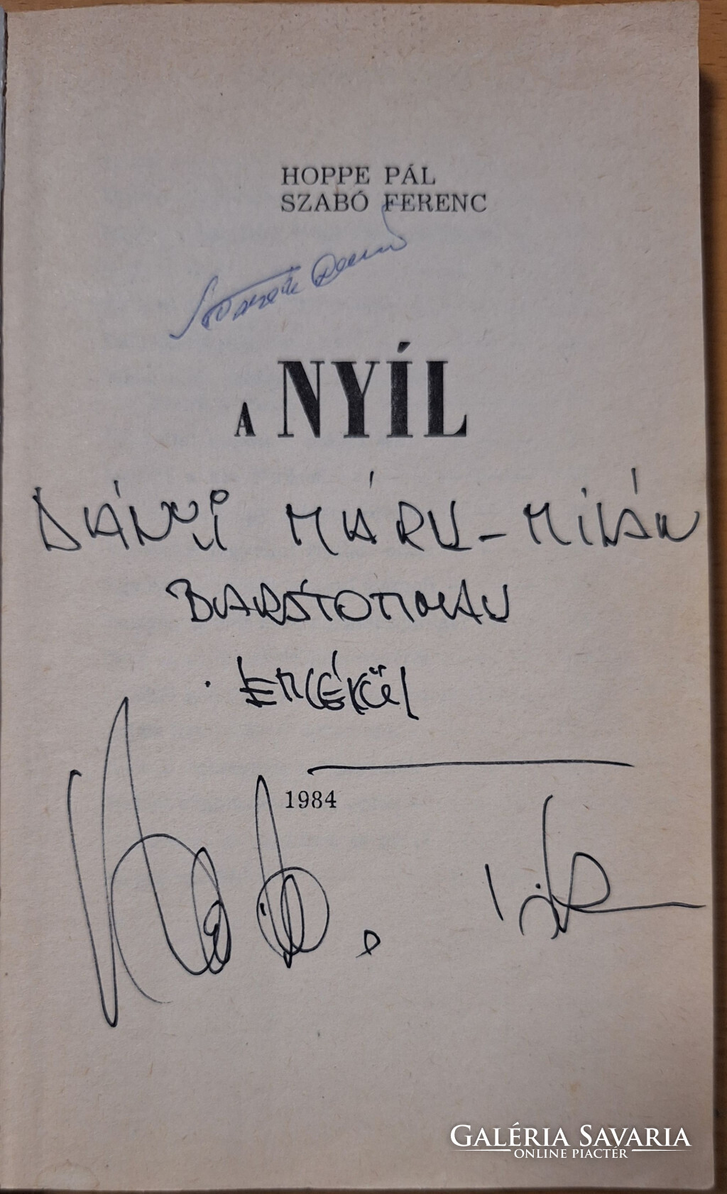 Hoppe Pál, Szabó Ferenc : A Nyíl könyv (Novák Dezső és Nyilasi Tibor ...