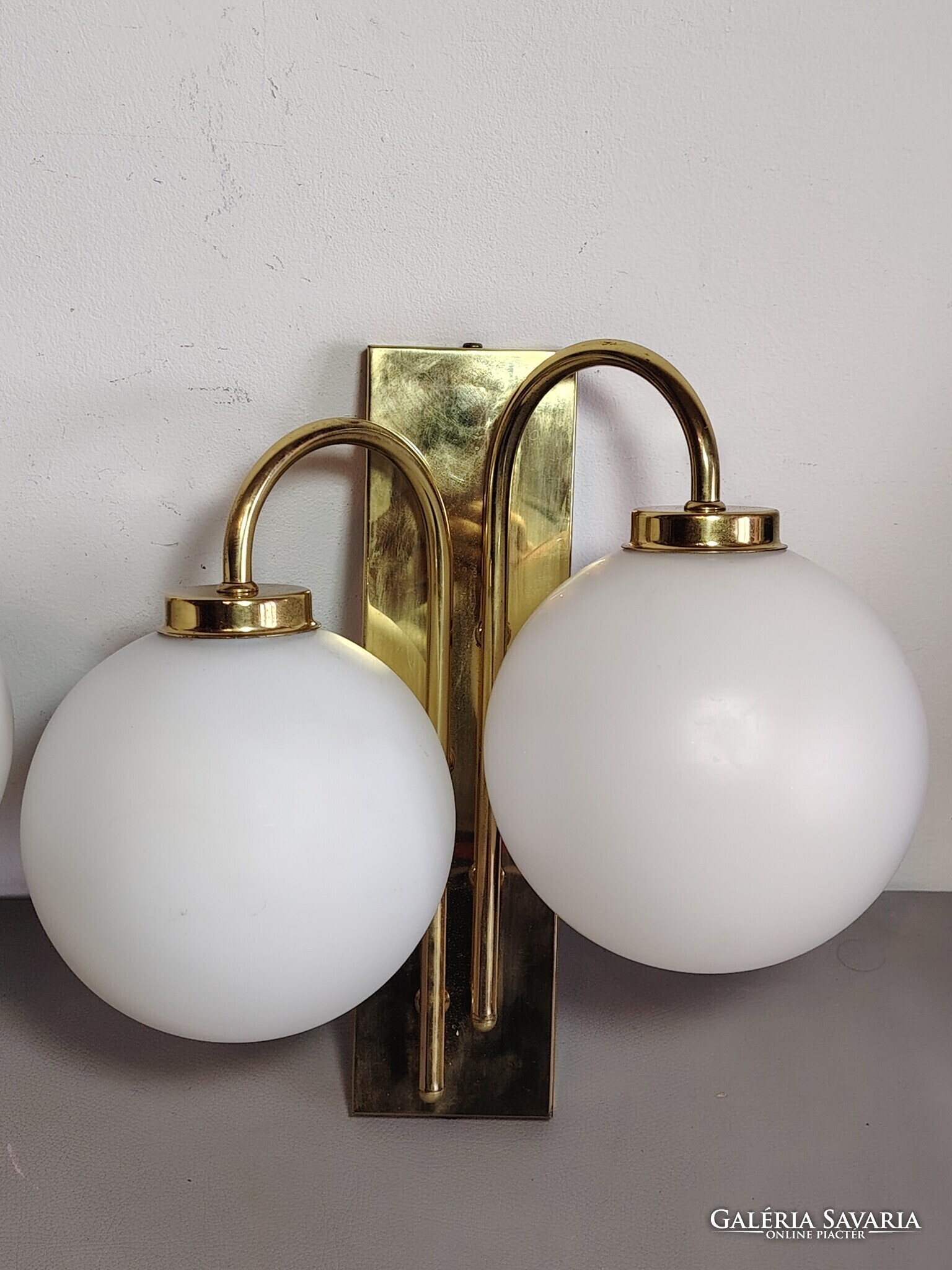 Nagy méretű Orion Molecz sárgaréz falikar párban 1970 ALKUDHATÓ - Lámpa ...