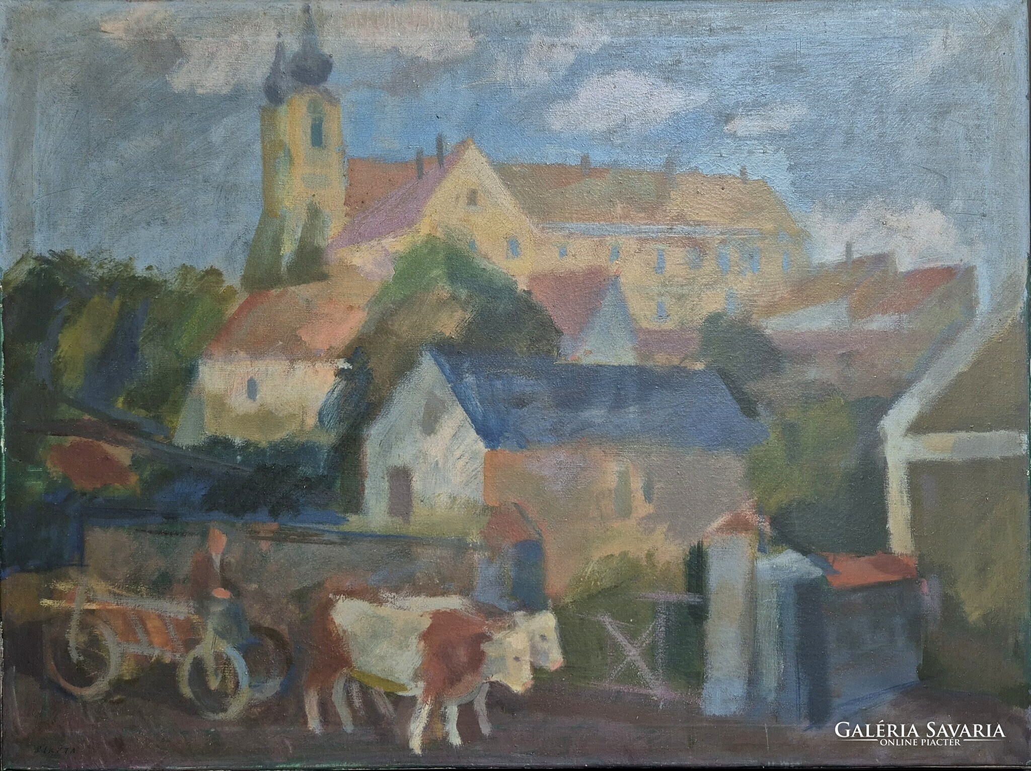 Sikuta Gusztáv - Tihany 60 x 80 cm olaj, vászon - Festmény | Galéria ...