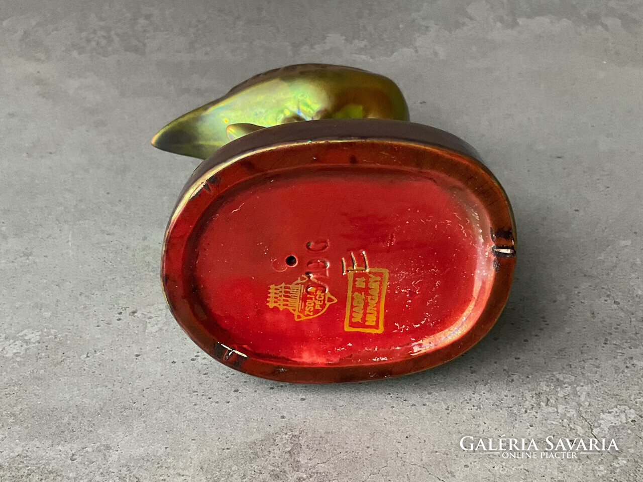 Zsolnay régi Sinkó, hibátlan kerámia flamingó eozin mázzal. - Kerámia ...