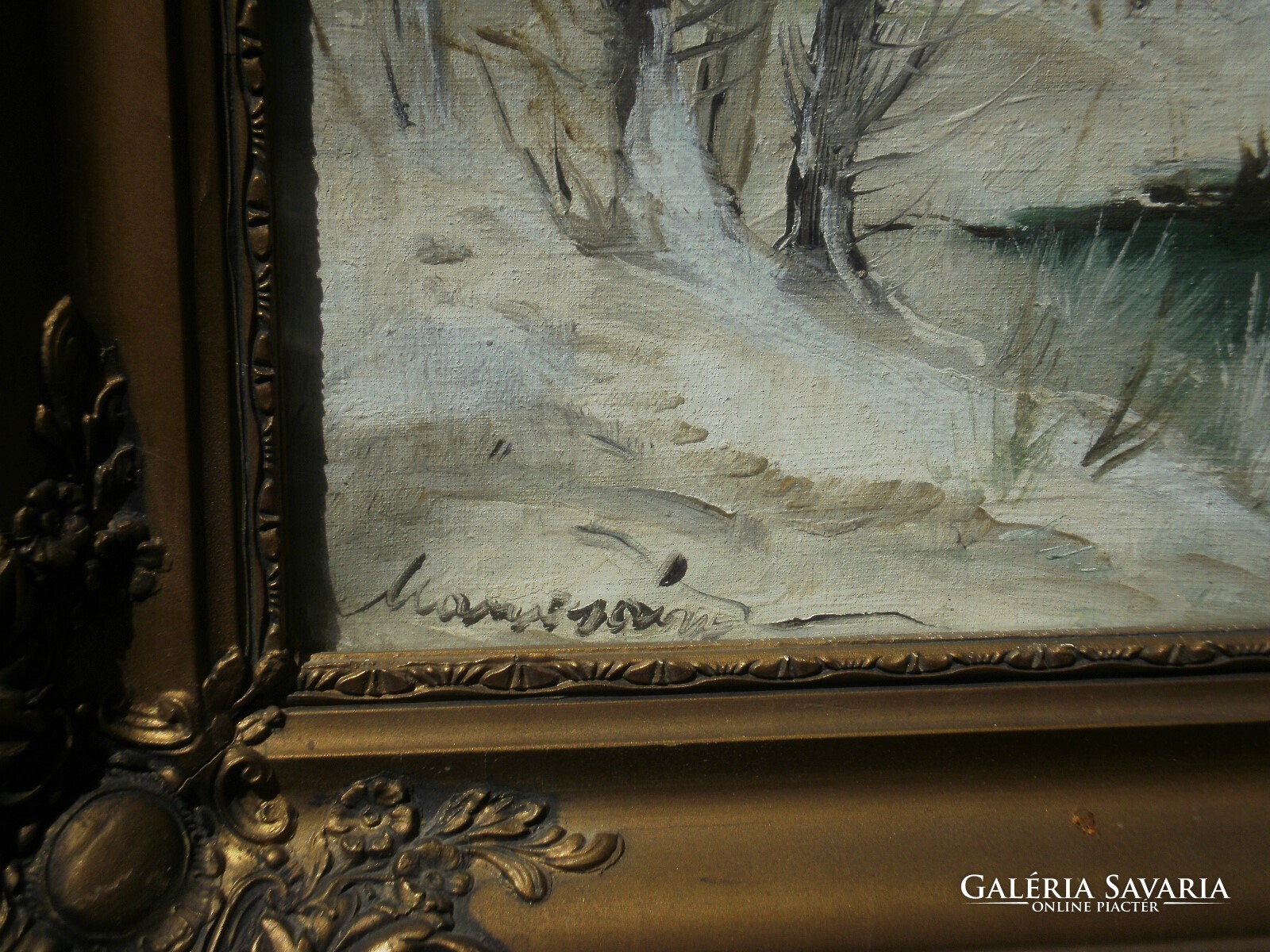 (N) Marosán Gyula (1915 – 2003) : Téli táj - Festmény | Galéria Savaria ...