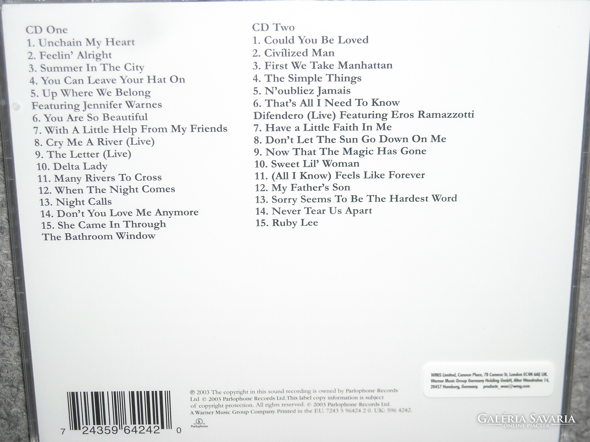 JOE COCKER THE ULTIMATE COLLECTION 1968-2003 2cd CD ÚJ gyári bontatlan - Zene | Galéria Savaria ...