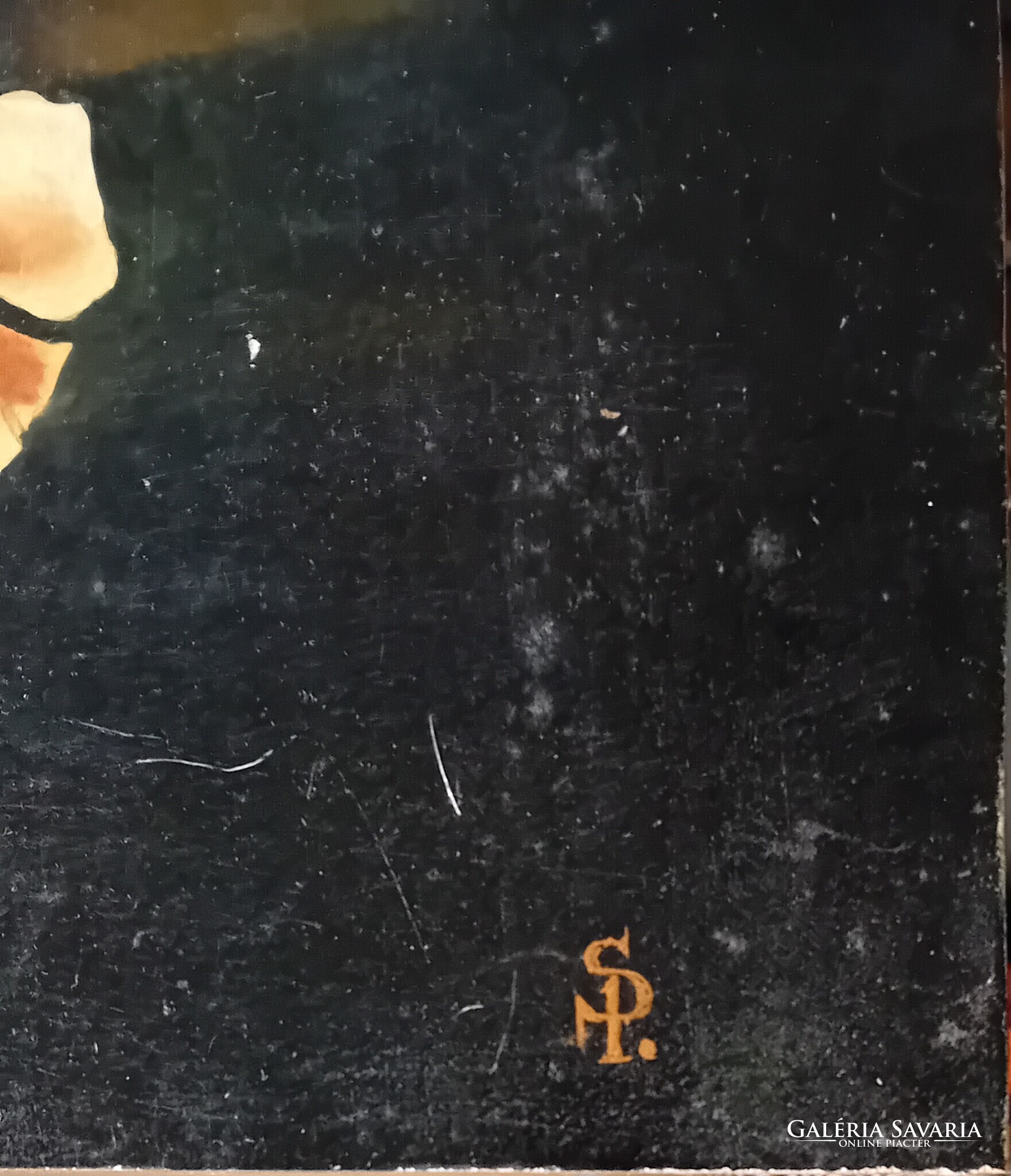 SP monogram : Régi virágcsendélet rózsákkal - Festmény | Galéria ...