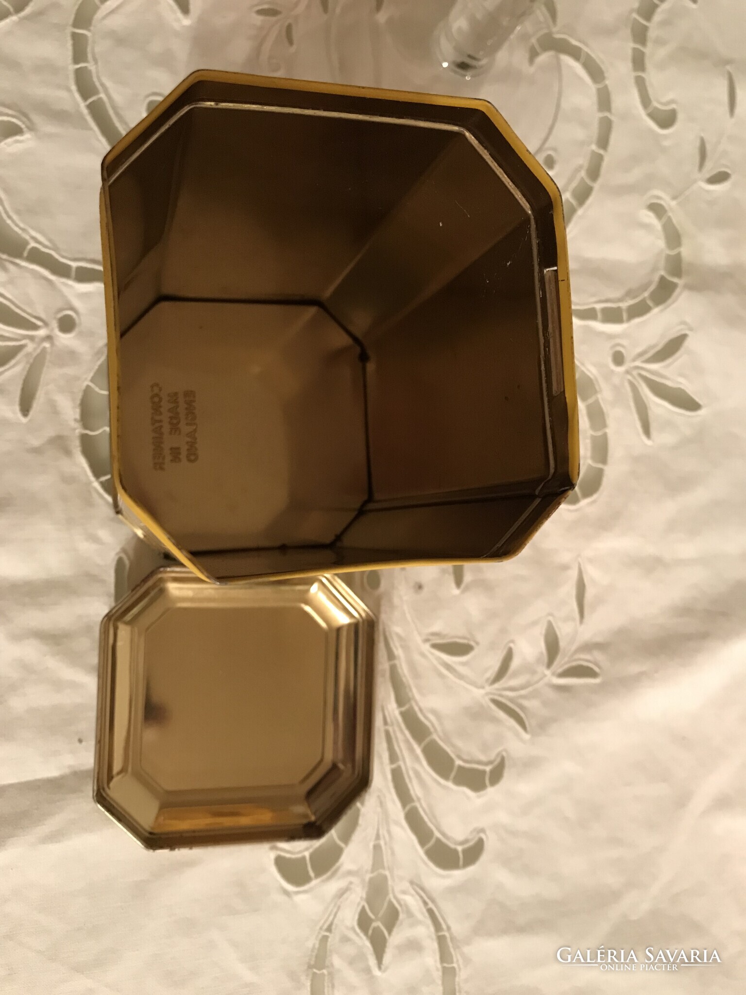 FÉMDOBOZ - FRANKLINS TEA - ANGOL - RÉGI - 16 x 8 x 8 cm - EBAY ár - 49 ...