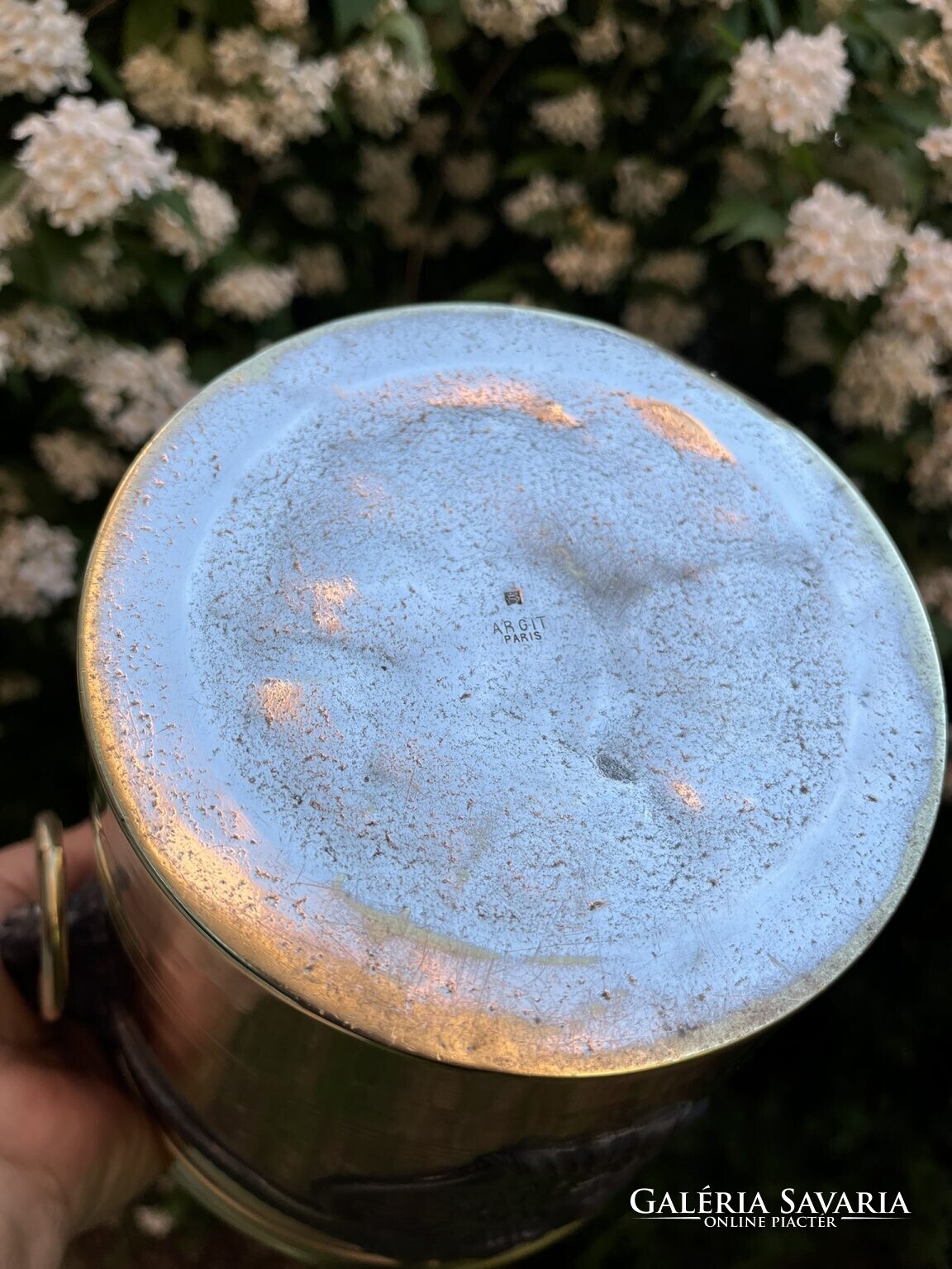 G. CHAUVET, Frères, REIMS – Antik pezsgőhűtő kosfejes fogantyúkkal és ...