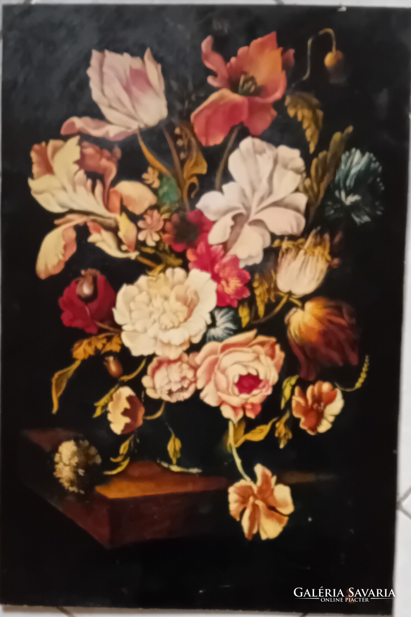 SP monogram : Régi virágcsendélet rózsákkal - Festmény | Galéria ...