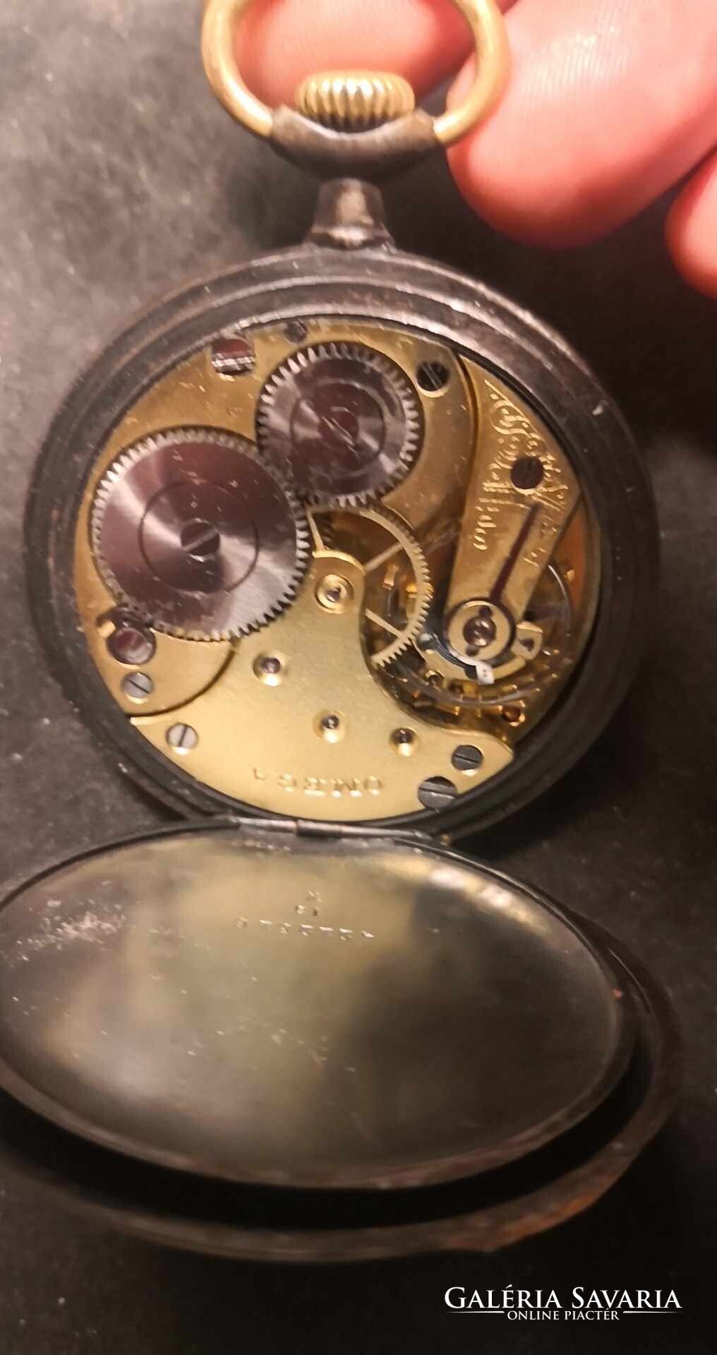 Omega Watch & Co. Cal.18 Fegyverfém zsebóra.1900 –as évekből. Működési ...