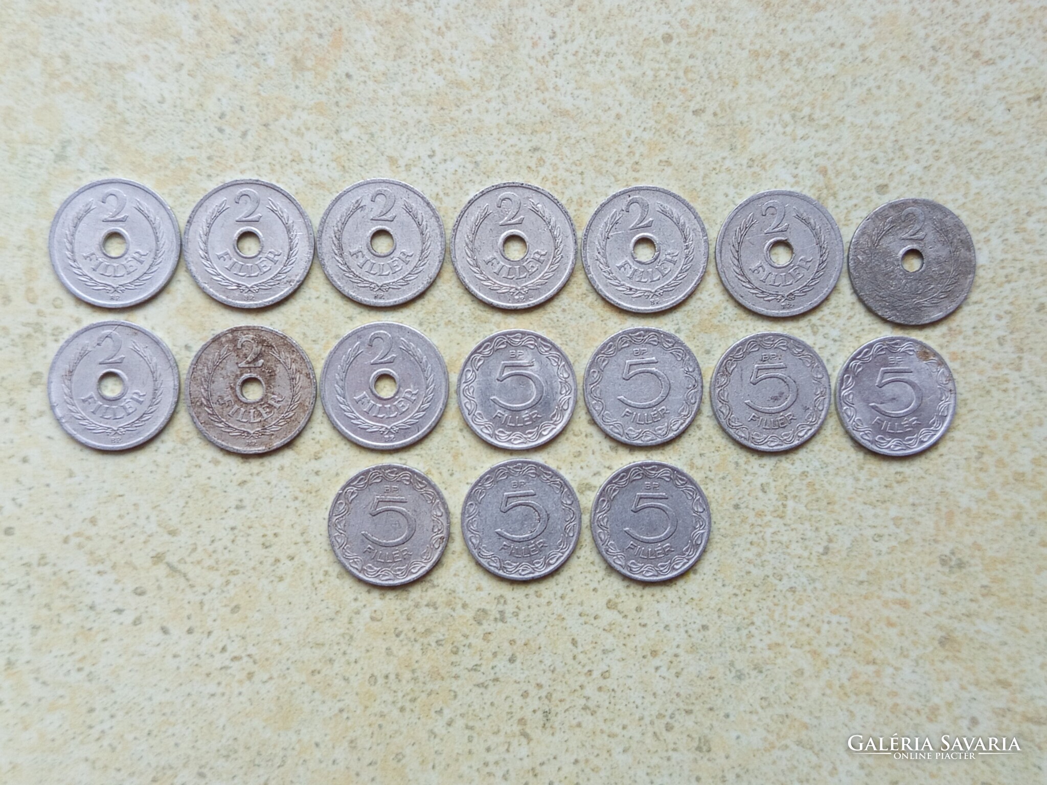 Magyarország 17 db Különböző Érme 2 és 5 Fillér 1948-1965 - Numizmatika ...
