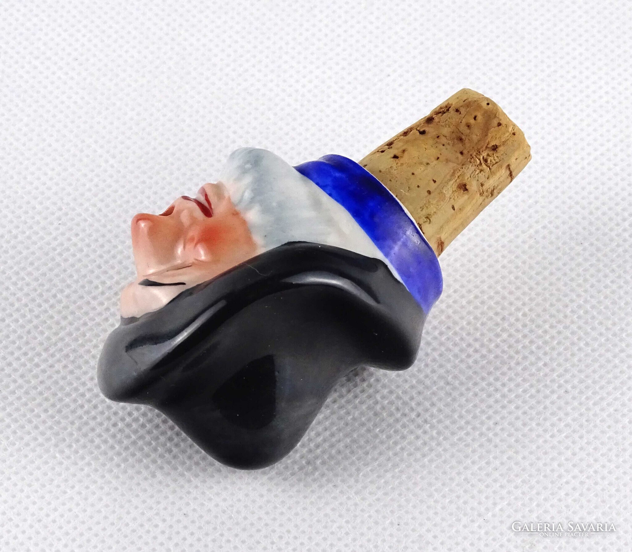 1Y842 Régi figurális férfi fej porcelán palack dugó - Otthon, háztartás ...