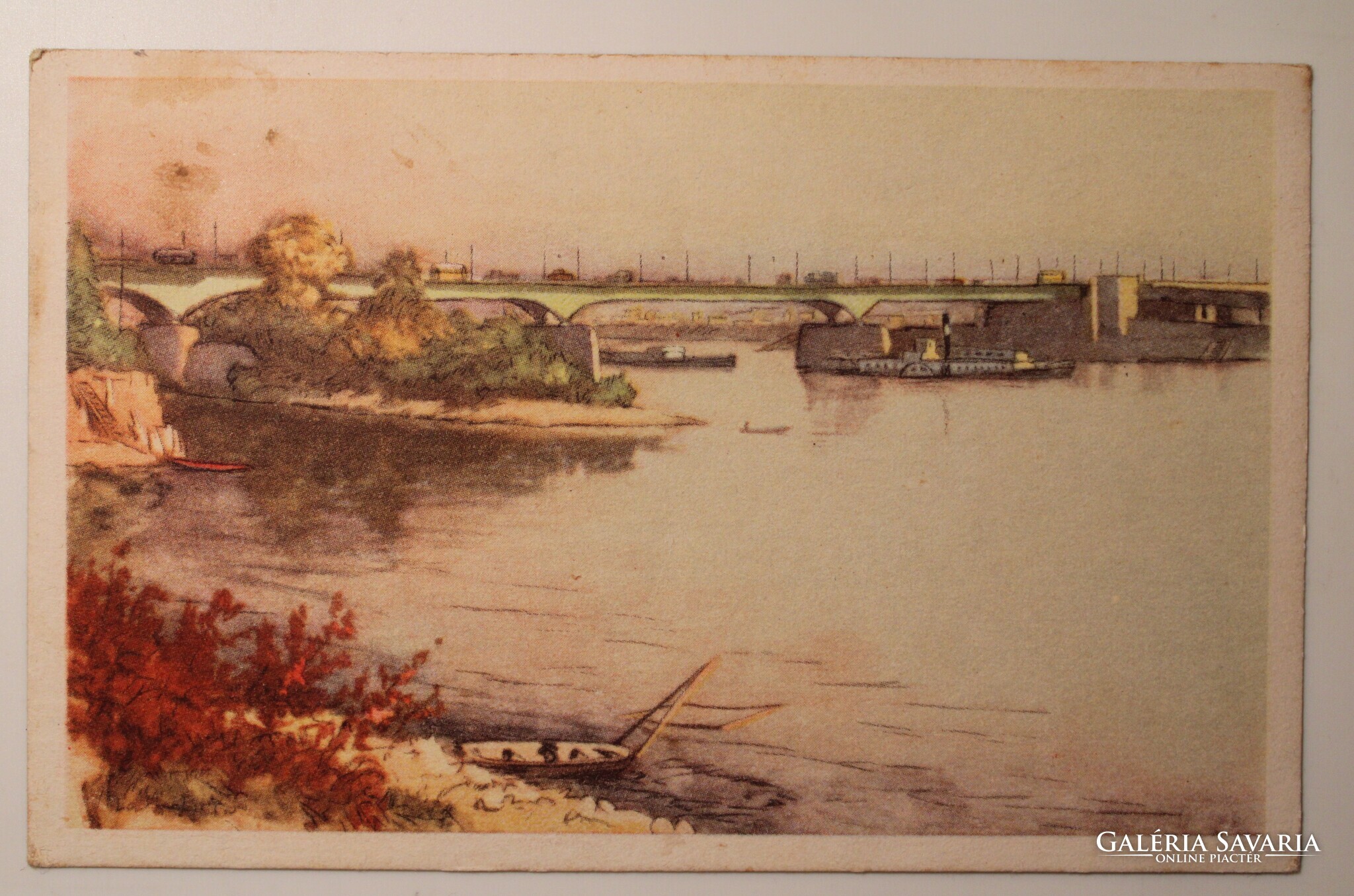 Képeslap, Budapest, Sztálin híd 1954 Zádor István - Gyűjtemény ...