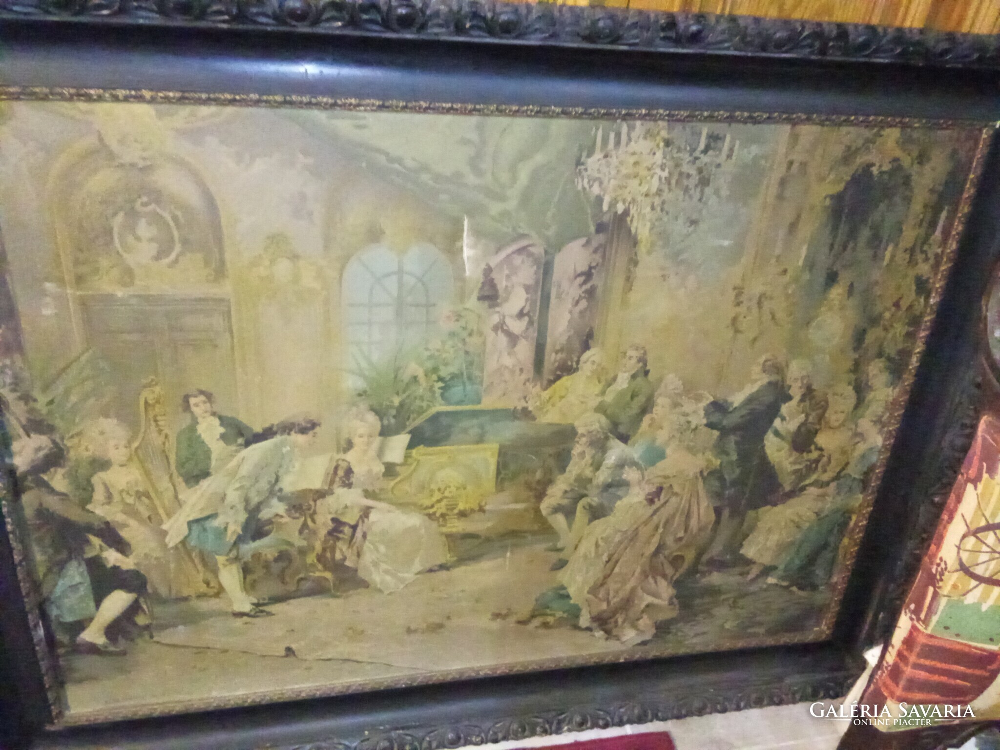 VINCENT DE PAREDES Mozart Maria Antonia udvarában. A kép sérült,második ...