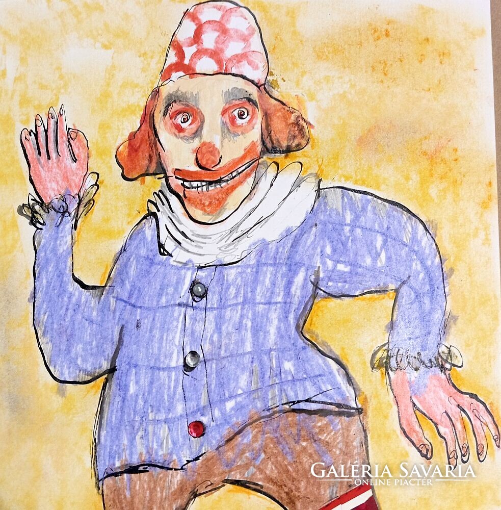 Für Emil: Nehéz idők vigasza a házi Harlekin - eredeti grafika 2025-ből ...