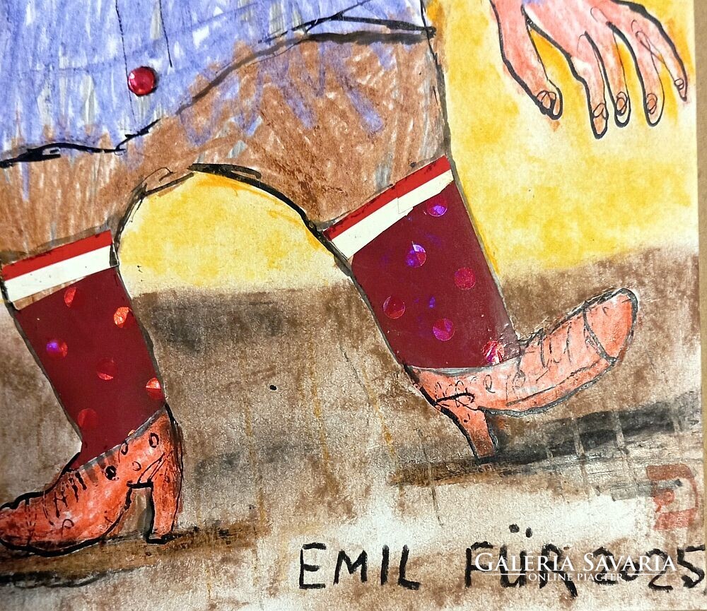 Für Emil: Nehéz idők vigasza a házi Harlekin - eredeti grafika 2025-ből ...