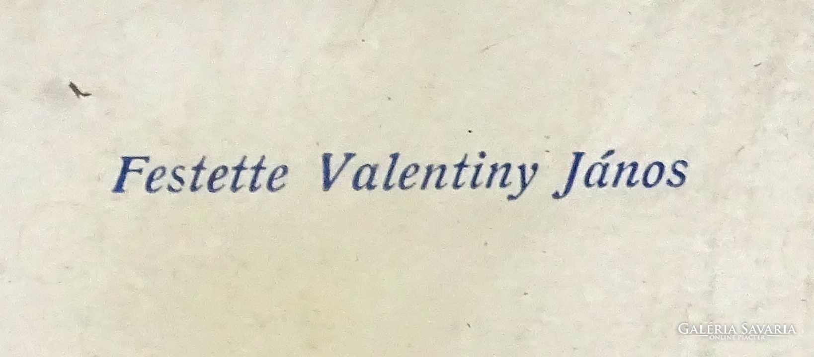 1Y778 Valentiny János Ábránd című festményének reprodukciója - antik ...