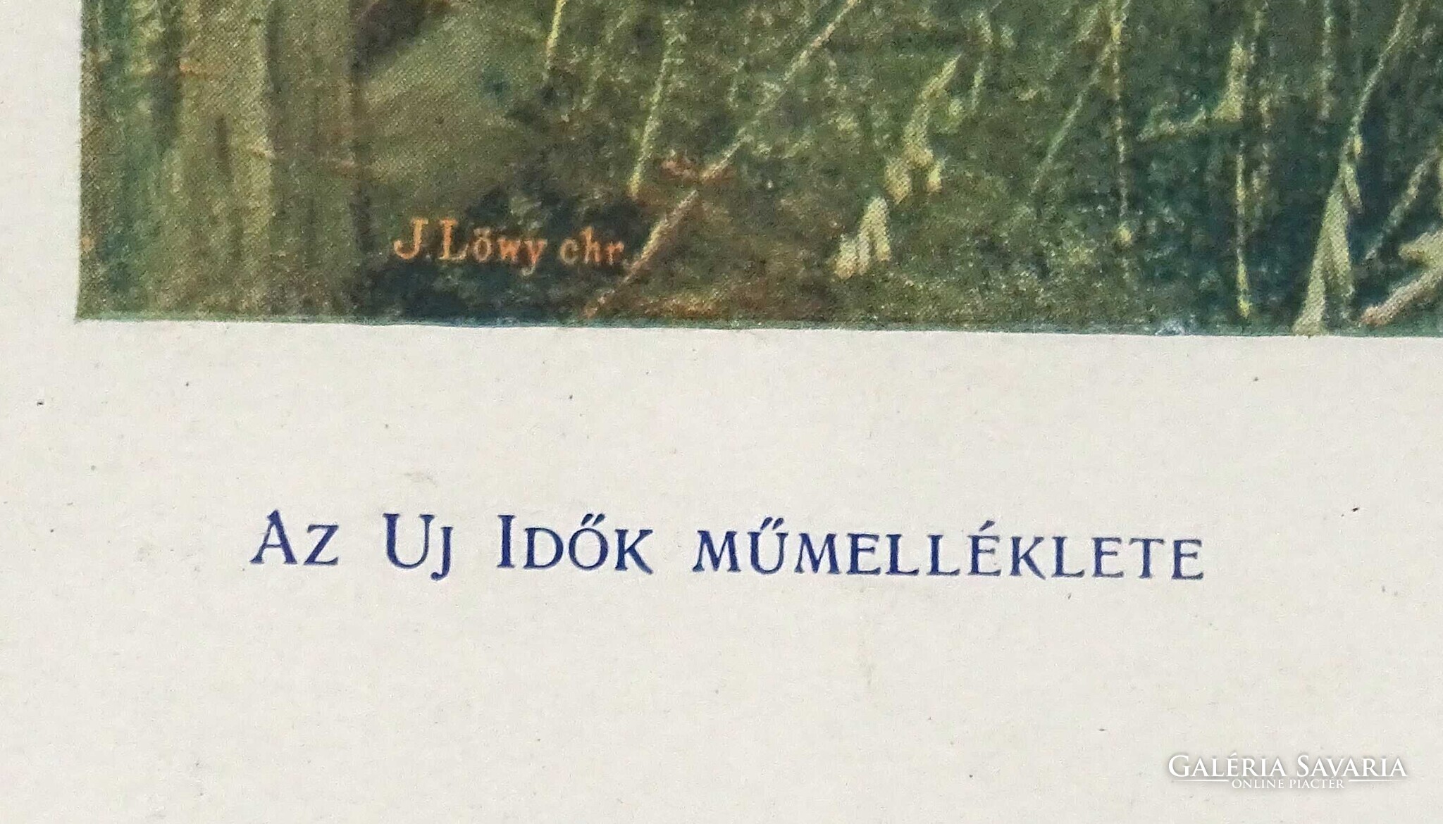 1Y778 Valentiny János Ábránd című festményének reprodukciója - antik ...