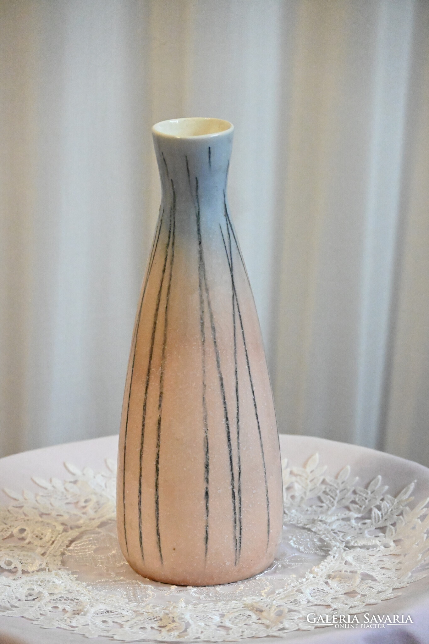 Retro iparművészeti kerámia váza 60-70-es évek stílusában 29 cm ...