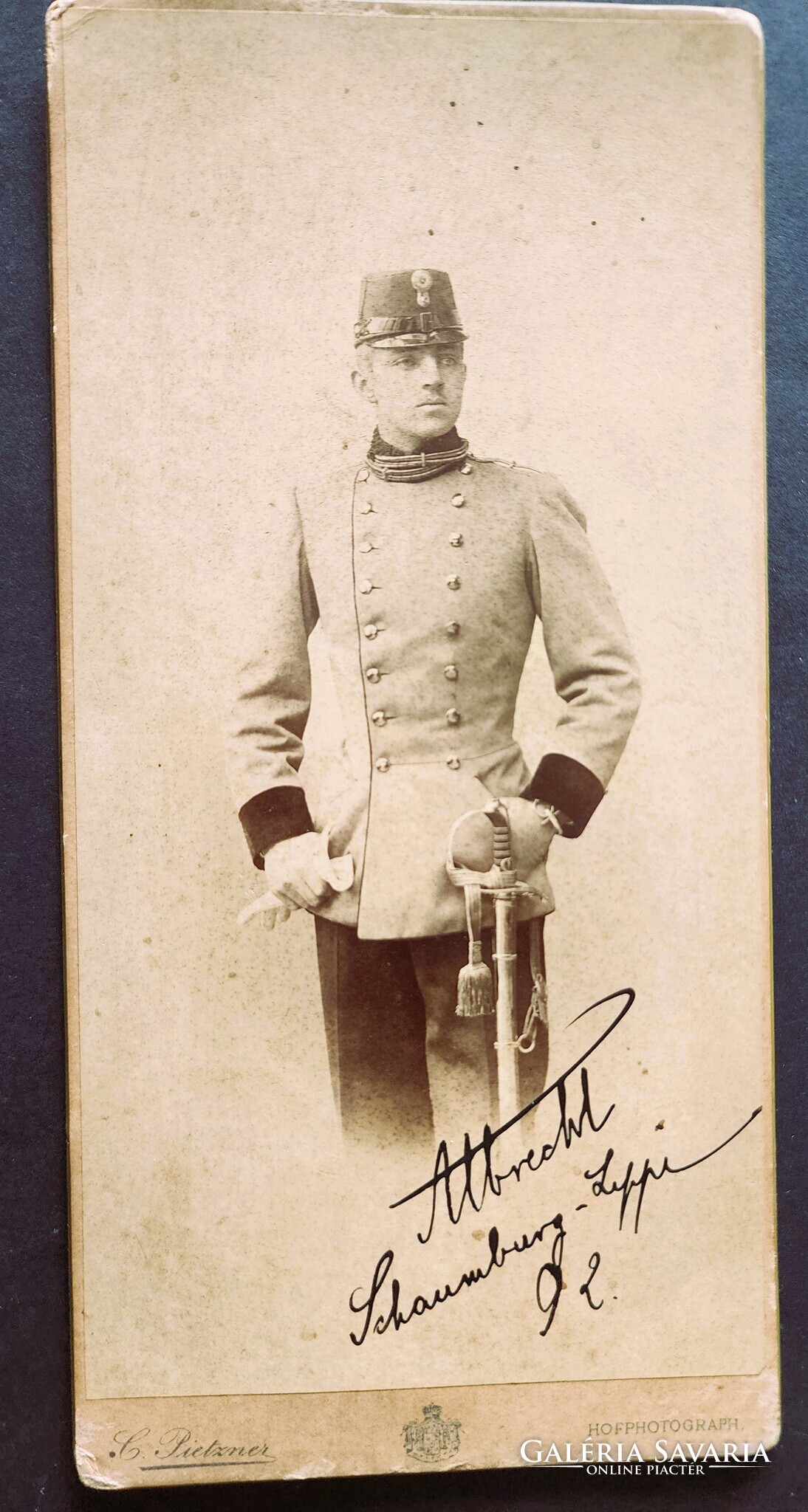1892 Albrecht Prinz zu Schaumburg-Lippe 1869 - 1942 A HERCEG SAJÁT KEZŰ ...