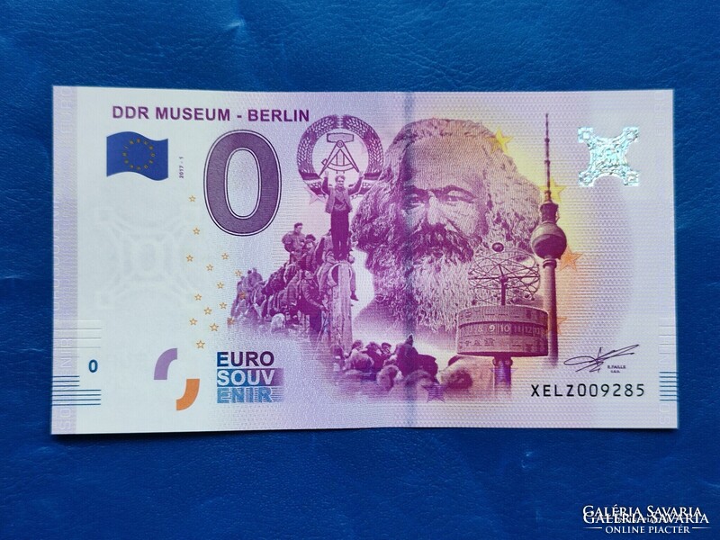NÉMETORSZÁG 0 EURO 2017 NDK MÚZEUM MARX BERLIN NDK CÍMER! RITKA EMLÉK ...